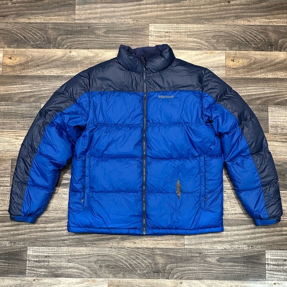 Marmot | Jackets & Coats | Marmot Mens 65 Fill Down Puffer Jacket In Blue Xxl | Poshmark